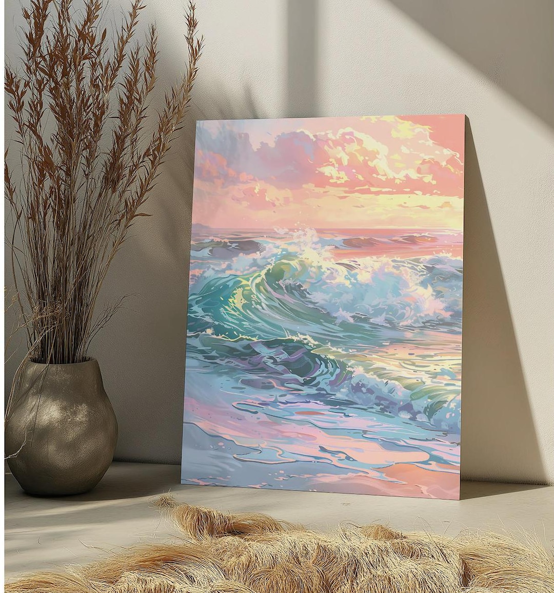 Ocean Waves Paint by Number Kit Blue Beach Wave DIY Paint by Numbers ...