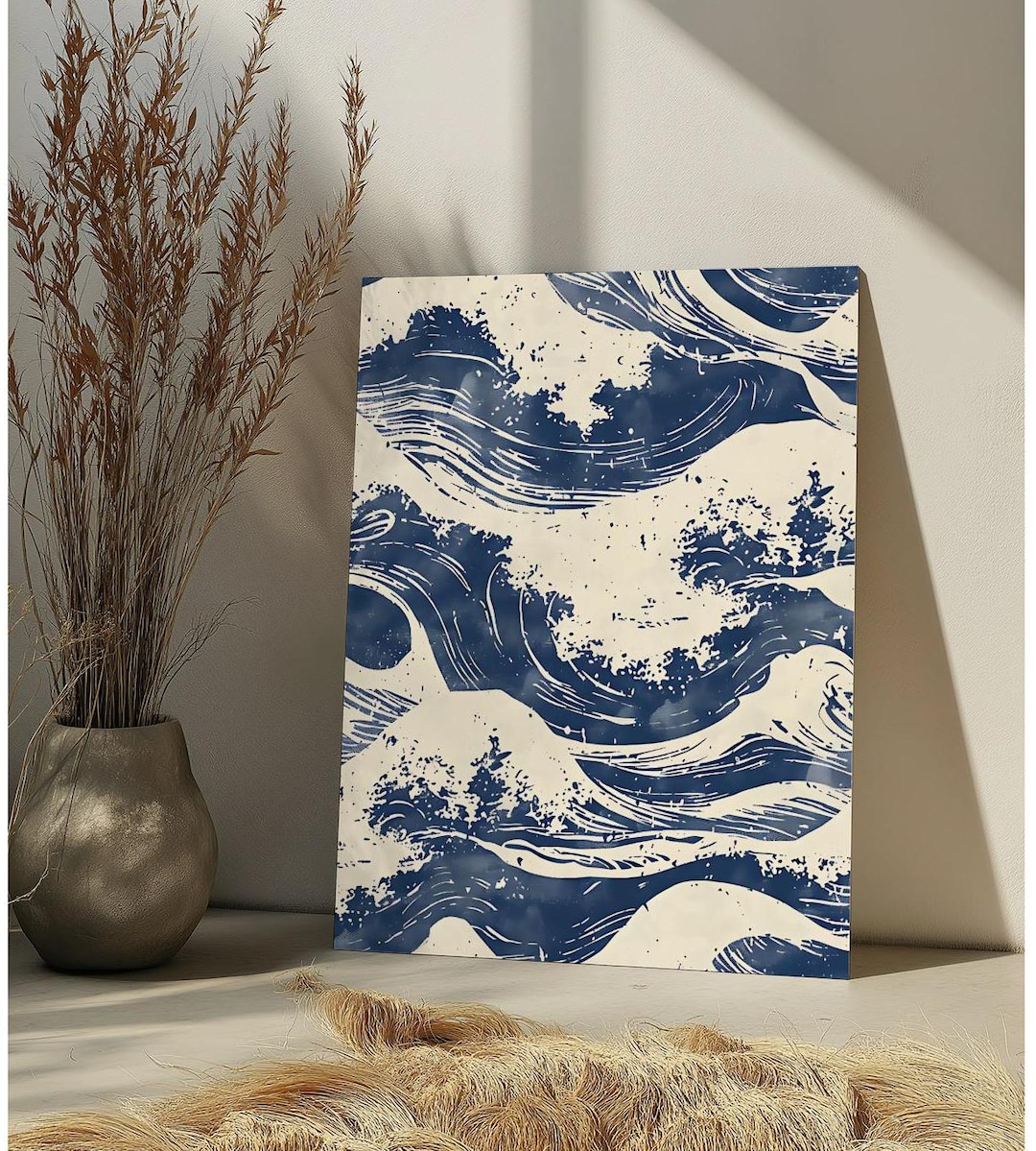 Japanese Blue Waves Paint by Number Kit Great Wave DIY Paint by Numbers ...