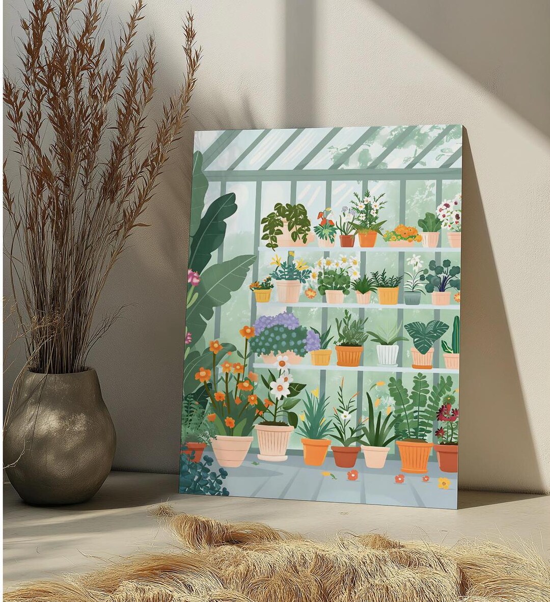 Greenhouse Art Paint by Number Kit Floral House DIY Paint by Numbers ...
