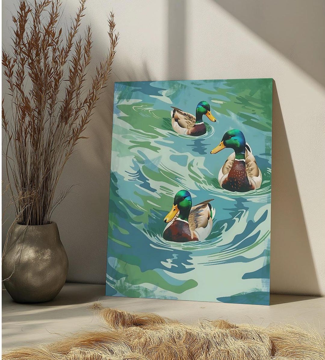 Vintage Mallard Duck Paint by Number Kit Flying Mallard Ducks Acrylic ...