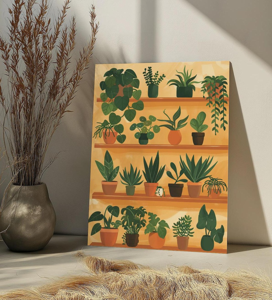 Potted House Plants Paint by Number Kit Potted Indoor Plants DIY Paint ...