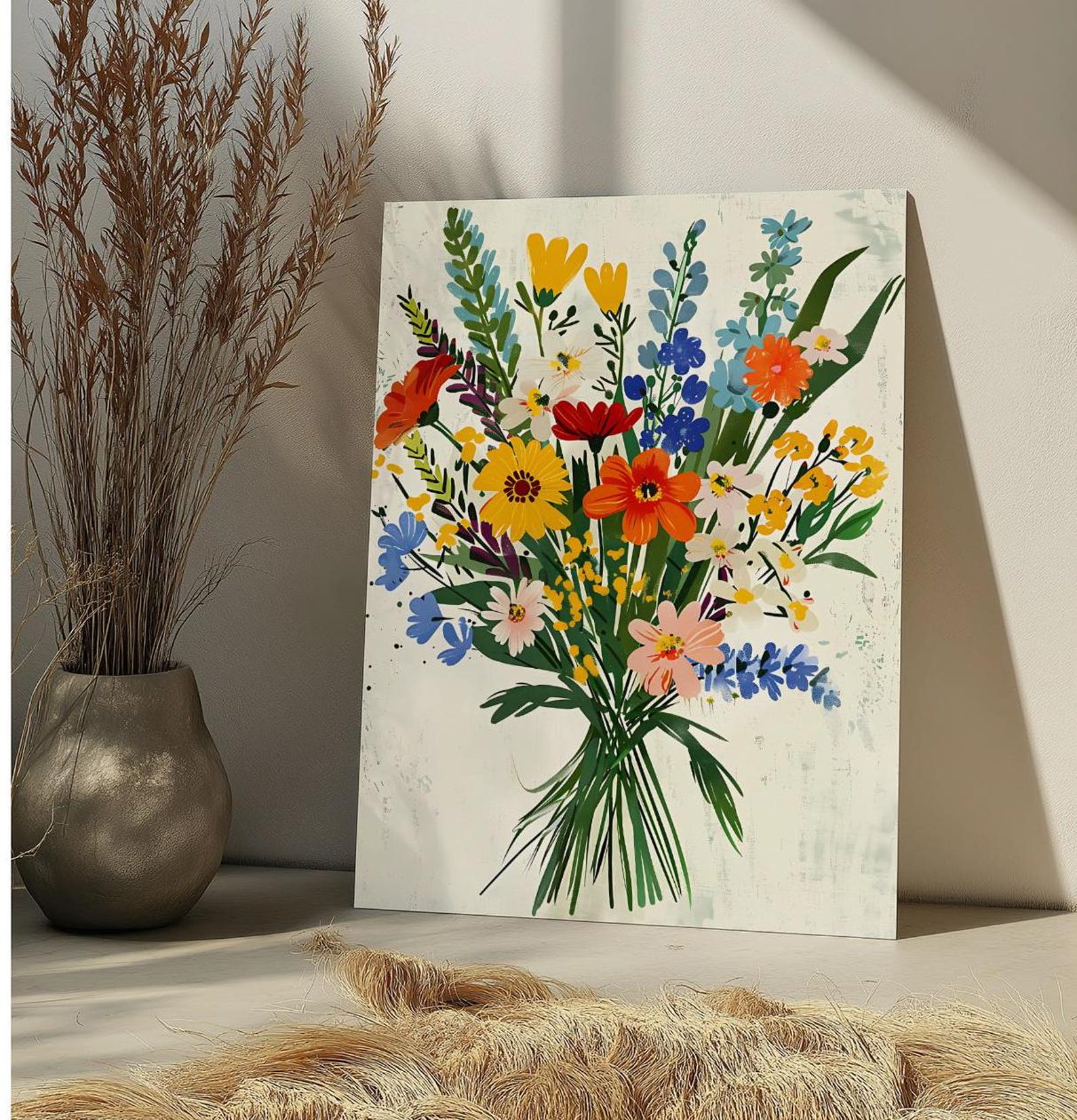 Birth Flower Bouquet Paint by Number Kit Colorful Flower Floral Garden ...