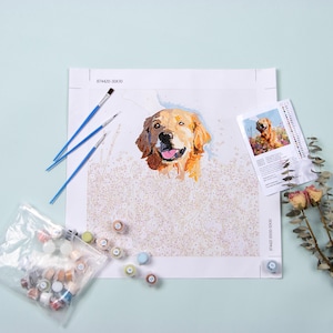 Custom Pet Portraits Using Pet Photo Paint by Number Kit Personalized ...