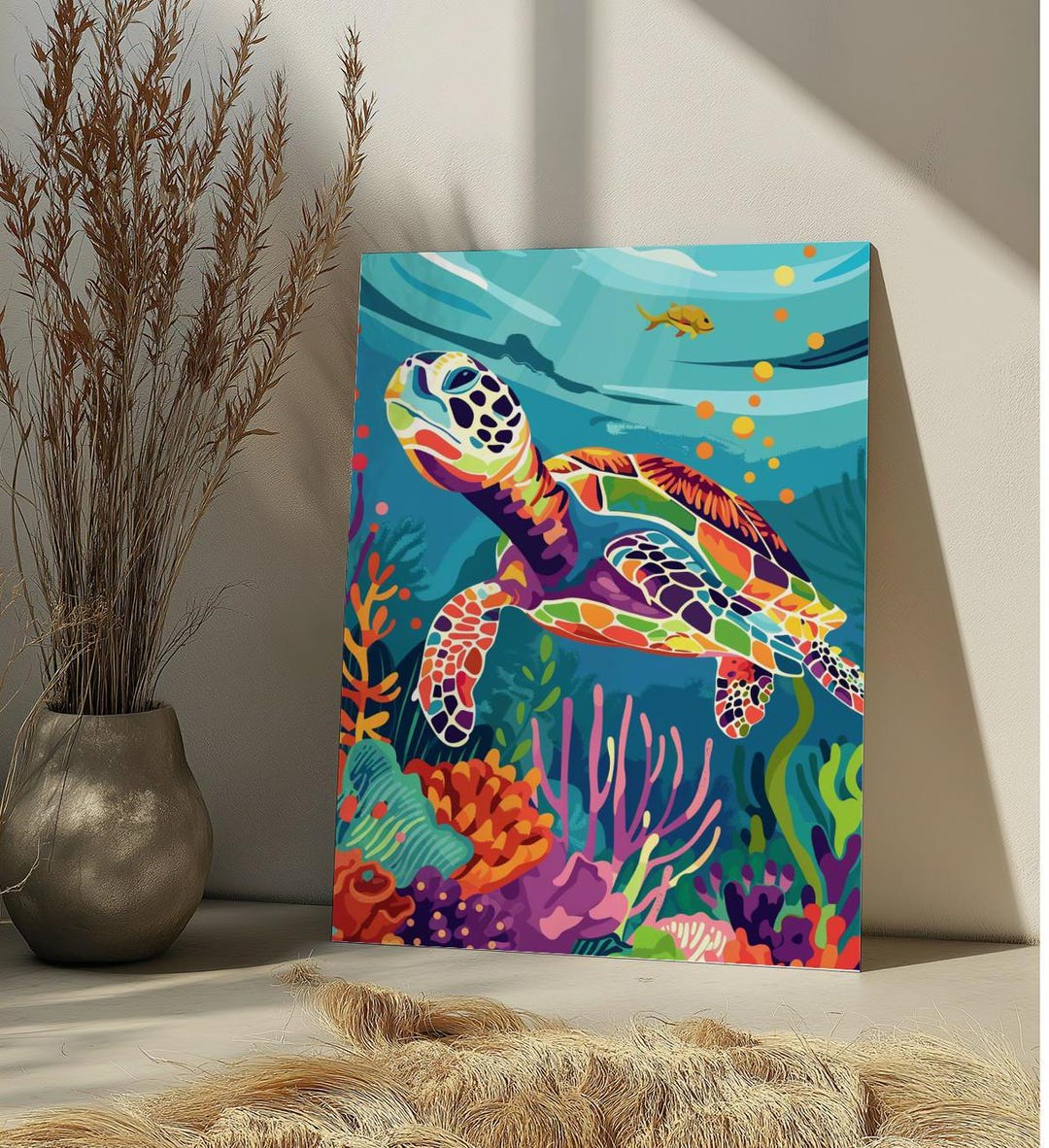 Sea Turtle Paint by Number Kit Sea Turtle Acrylic DIY Paint by Numbers ...