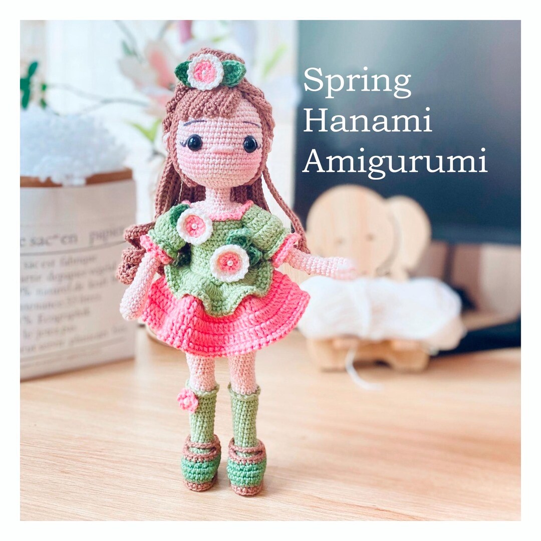 Spring Hanami Doll Crochet Pattern, Amigurumi Crochet Pattern, Spring Hanami Crochet Pattern ...