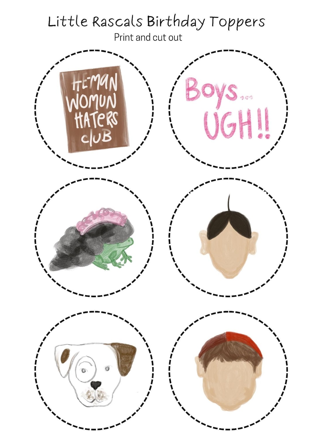 Little Rascals Cake Toppers - Etsy