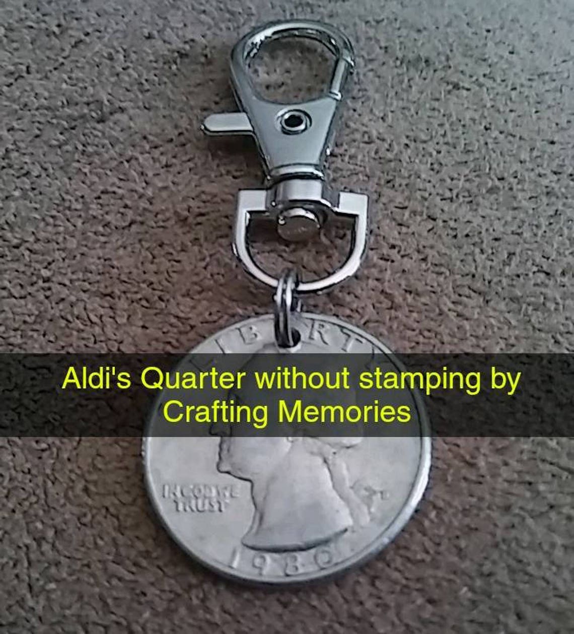 Aldi Quarter Key Chain Shopping Cart Coin Aldi's - Etsy