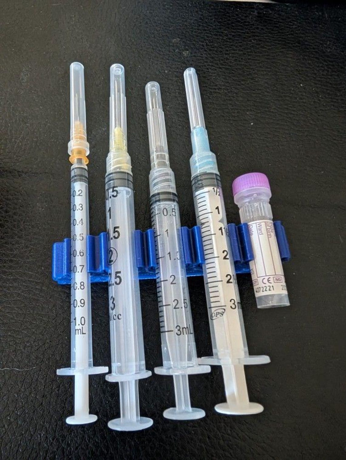Set of Four Syringe Holder | Medical Supply Organizer for Veterinary ...
