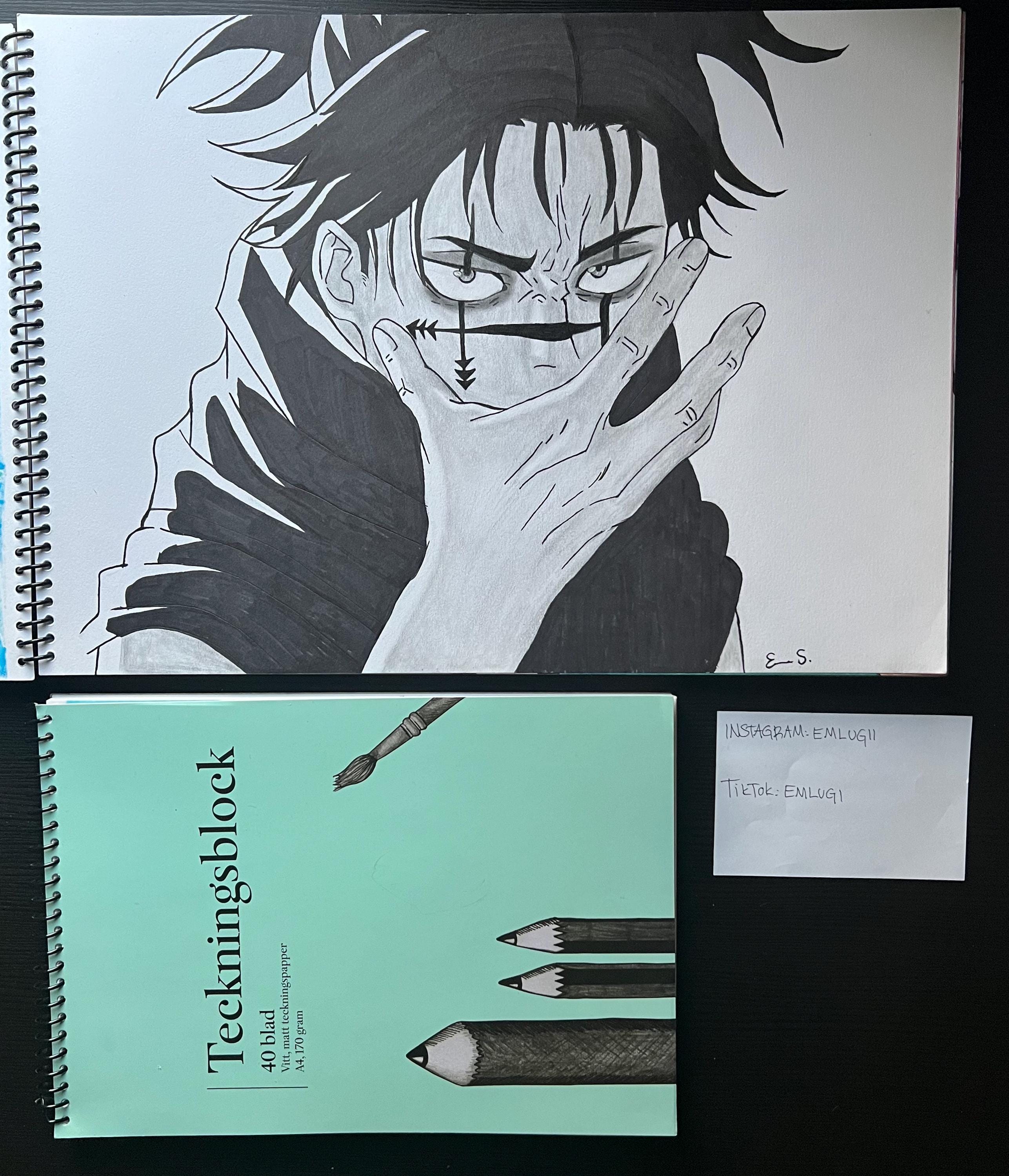 Handmade ORIGINAL Anime Drawing Jujutsu Kaisen Fanart Choso Drawing ...