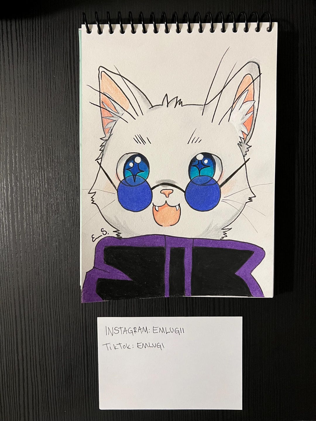 Handmade ORIGINAL Anime Drawing Jujutsu Kaisen Fanart Gojo Satoru Cat ...