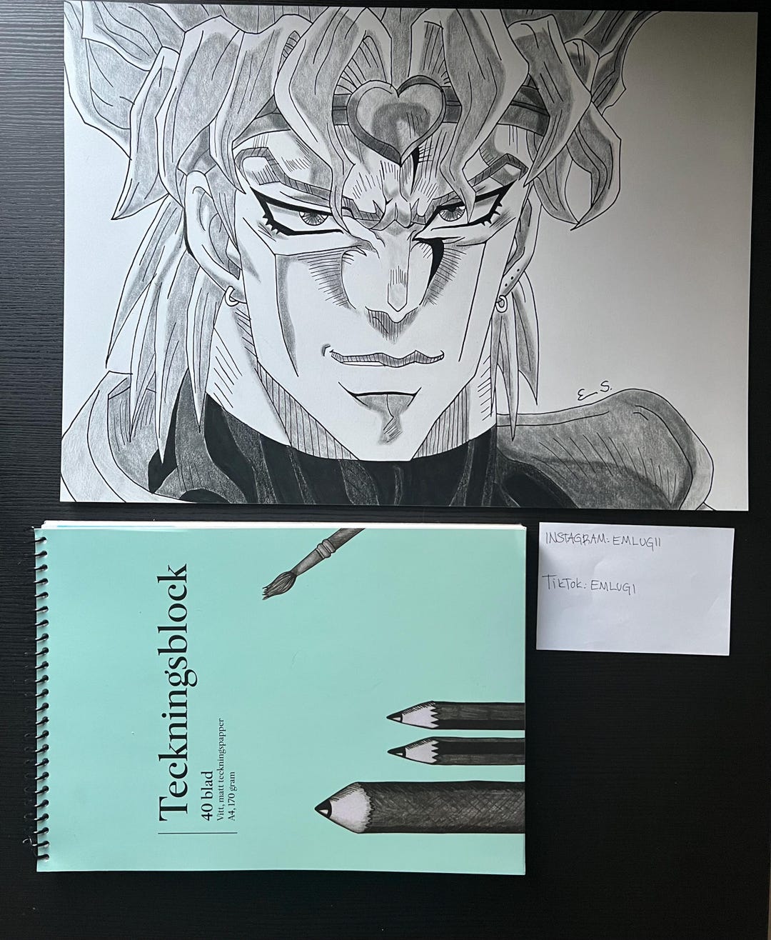 Anime PRINT of Handmade Drawing Jojo's Bizarre Adventure Fanart DIO ...