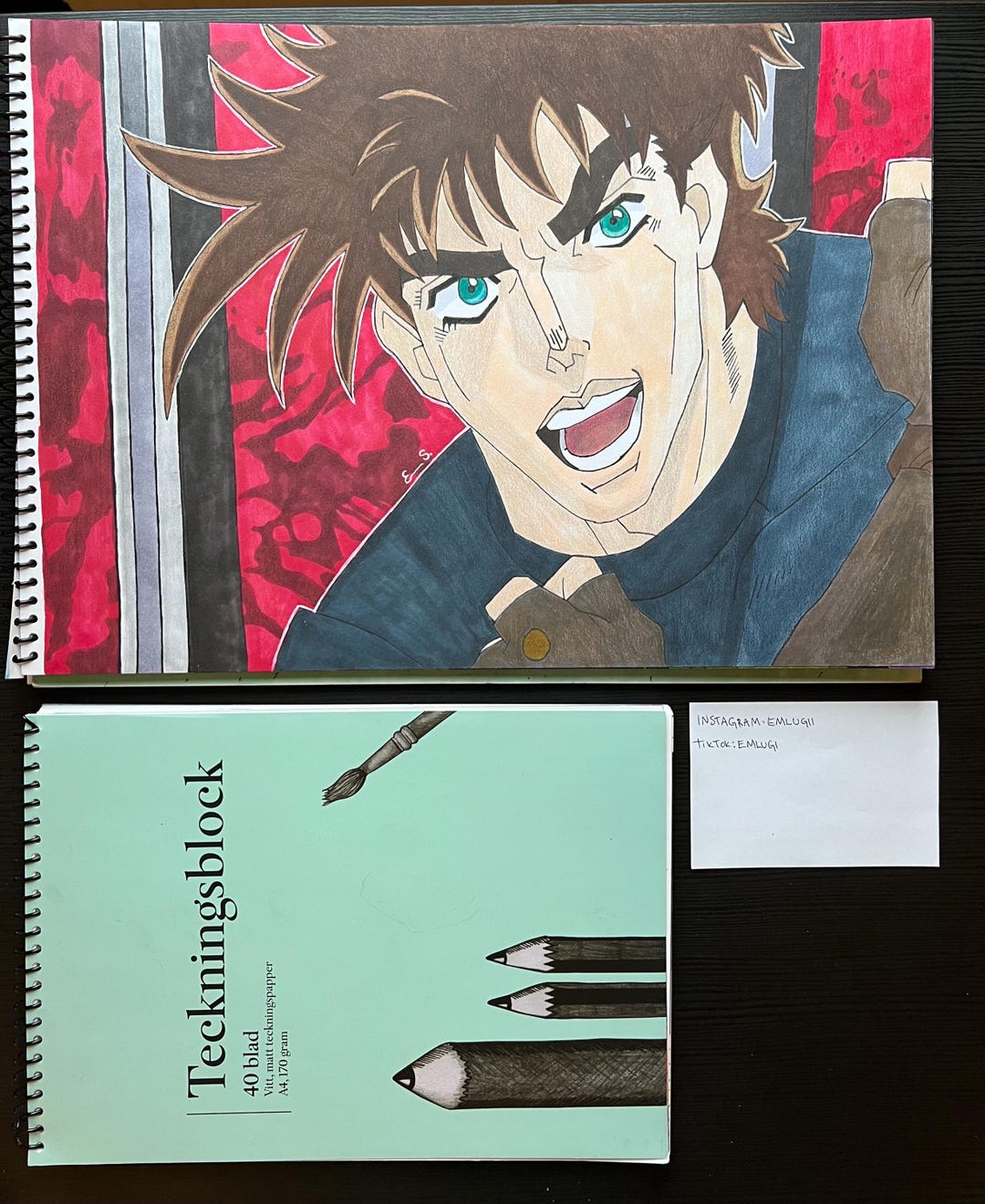 Handmade ORIGINAL Colorful Anime Art, Jojo's Bizarre Adventure Fanart ...