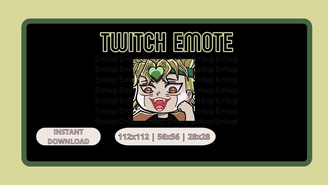 DIO Laughing Twitch Emote, Jojo's Bizarre Adventure Anime Emote, JJBA ...