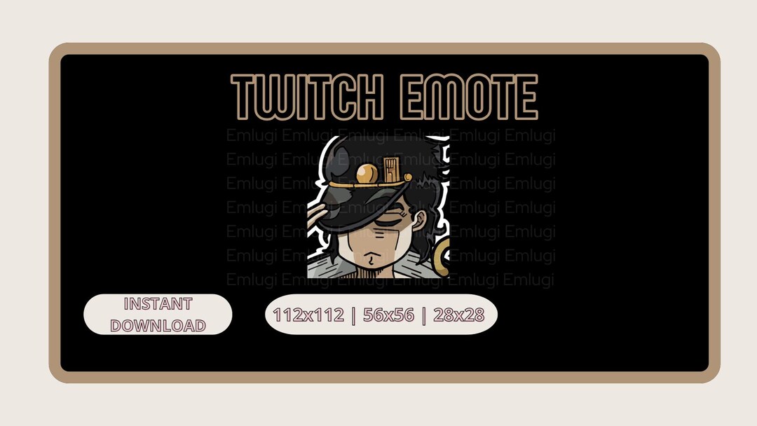 Jotaro Kujo Yare Yare Daze Twitch Emote, Jojo's Bizarre Adventure Anime ...