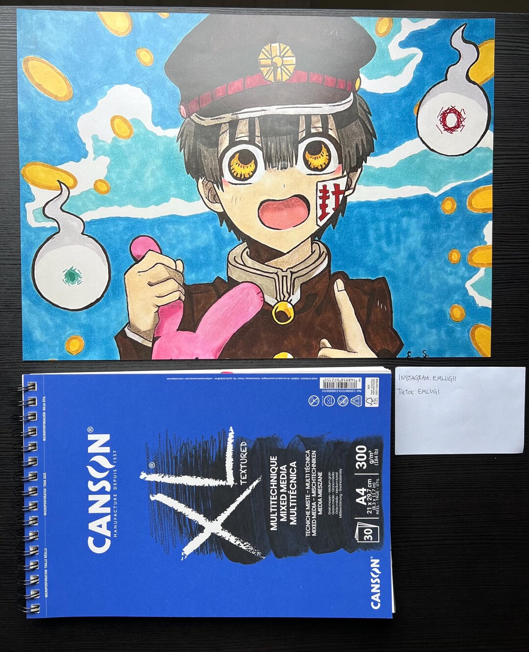 PRINT of Handmade Anime Drawing, TBHK Fanart, Toilet Bound Hanako-kun ...