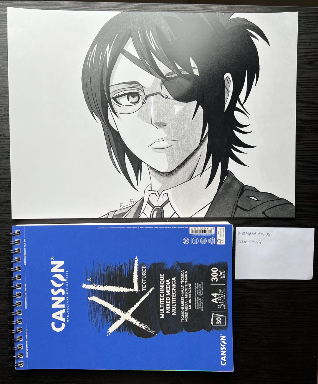 PRINT of Handmade Anime Drawing, Attack on Titan Fanart, Hange Zoe, AOT ...