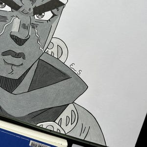 Handmade ORIGINAL Colored Pencil Anime Drawing, Jojo's Bizarre ...