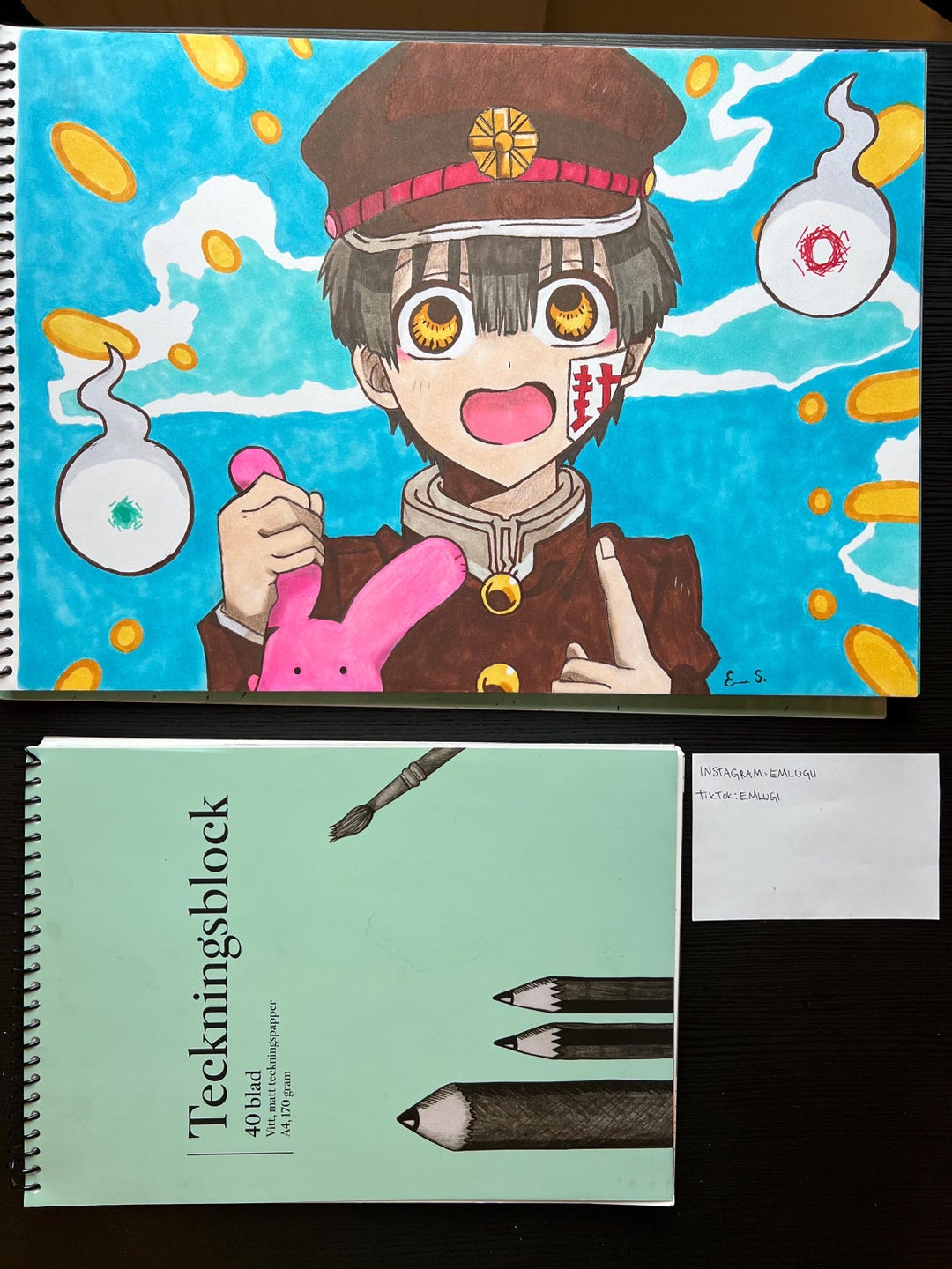 Handmade ORIGINAL Colorful Anime Art, TBHK Fanart, Hanako-kun Drawing ...