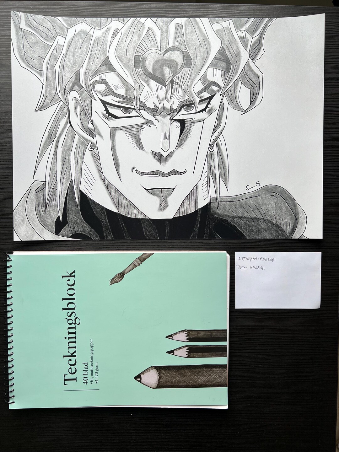 PRINT of Handmade Anime Drawing Jojo's Bizarre Adventure Fanart DIO ...