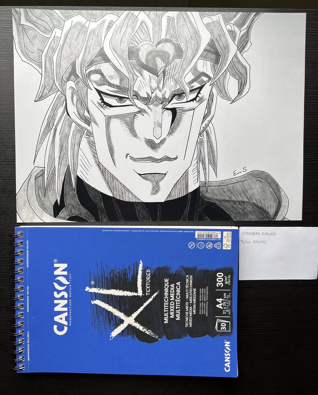 PRINT of Handmade Anime Drawing, Jojo's Bizarre Adventure Fanart, DIO ...
