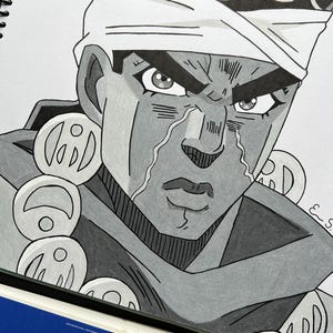 Handmade ORIGINAL Colored Pencil Anime Drawing, Jojo's Bizarre ...