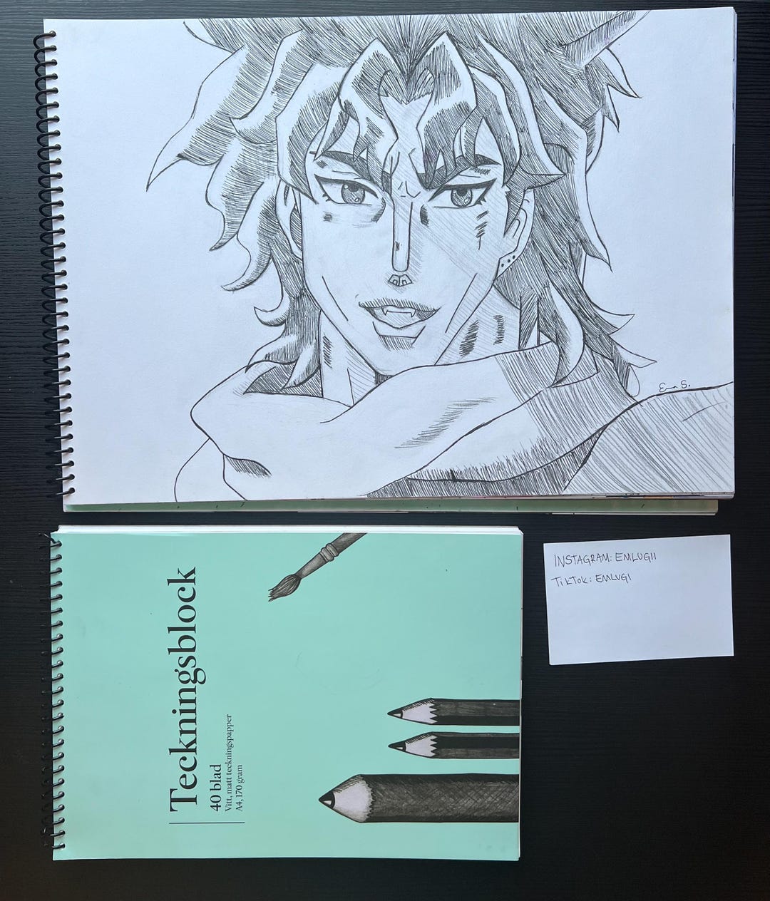 Handmade ORIGINAL Anime Drawing Jojo's Bizarre Adventure Fanart Dio ...