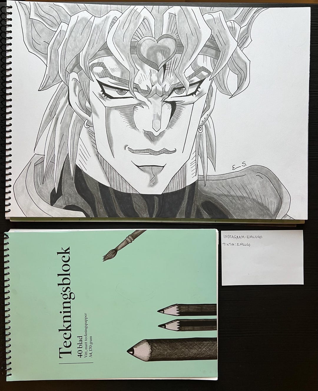 Handmade ORIGINAL Pencil Anime Art, Jojo's Bizarre Adventure Fanart ...
