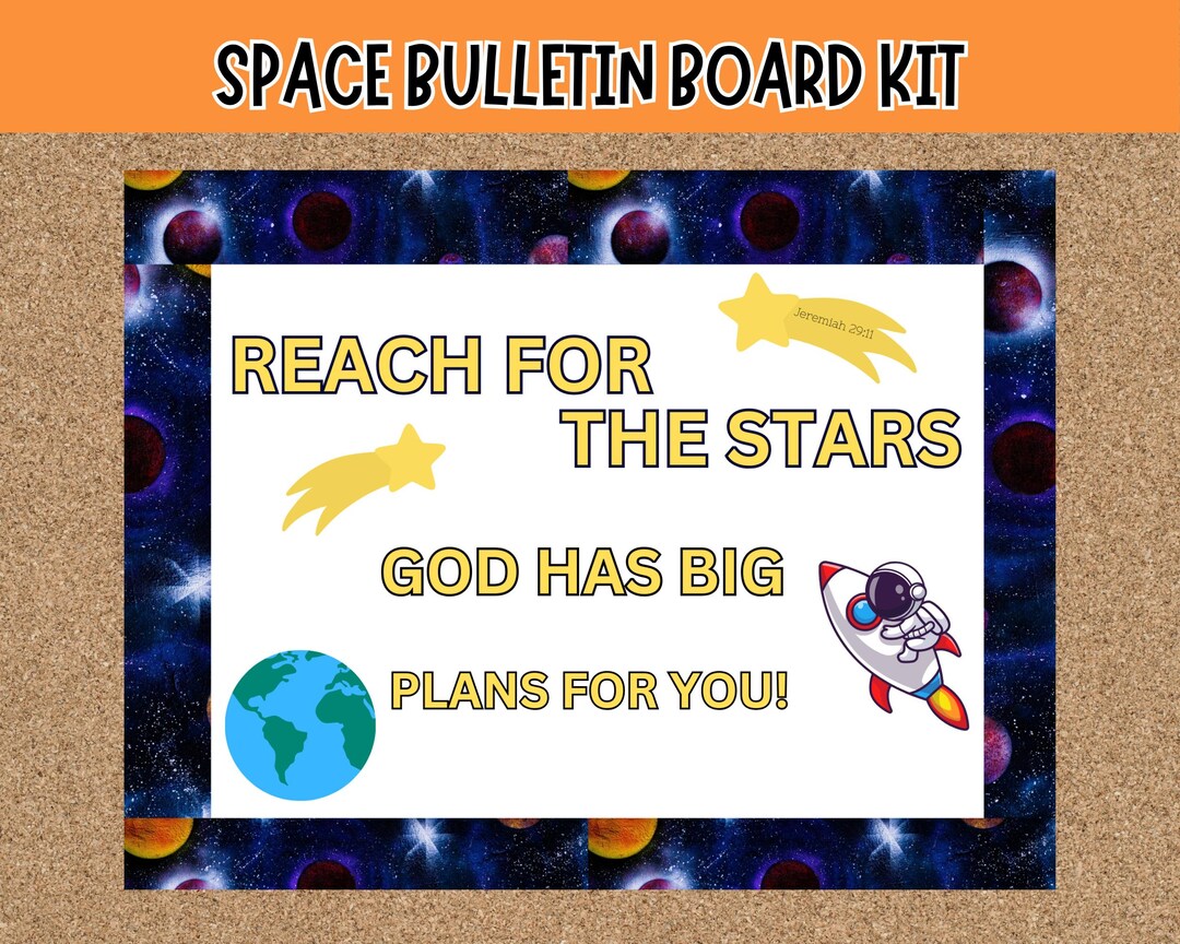 Outer Space Bulletin Board Kit | Space Theme Classroom Decor ...