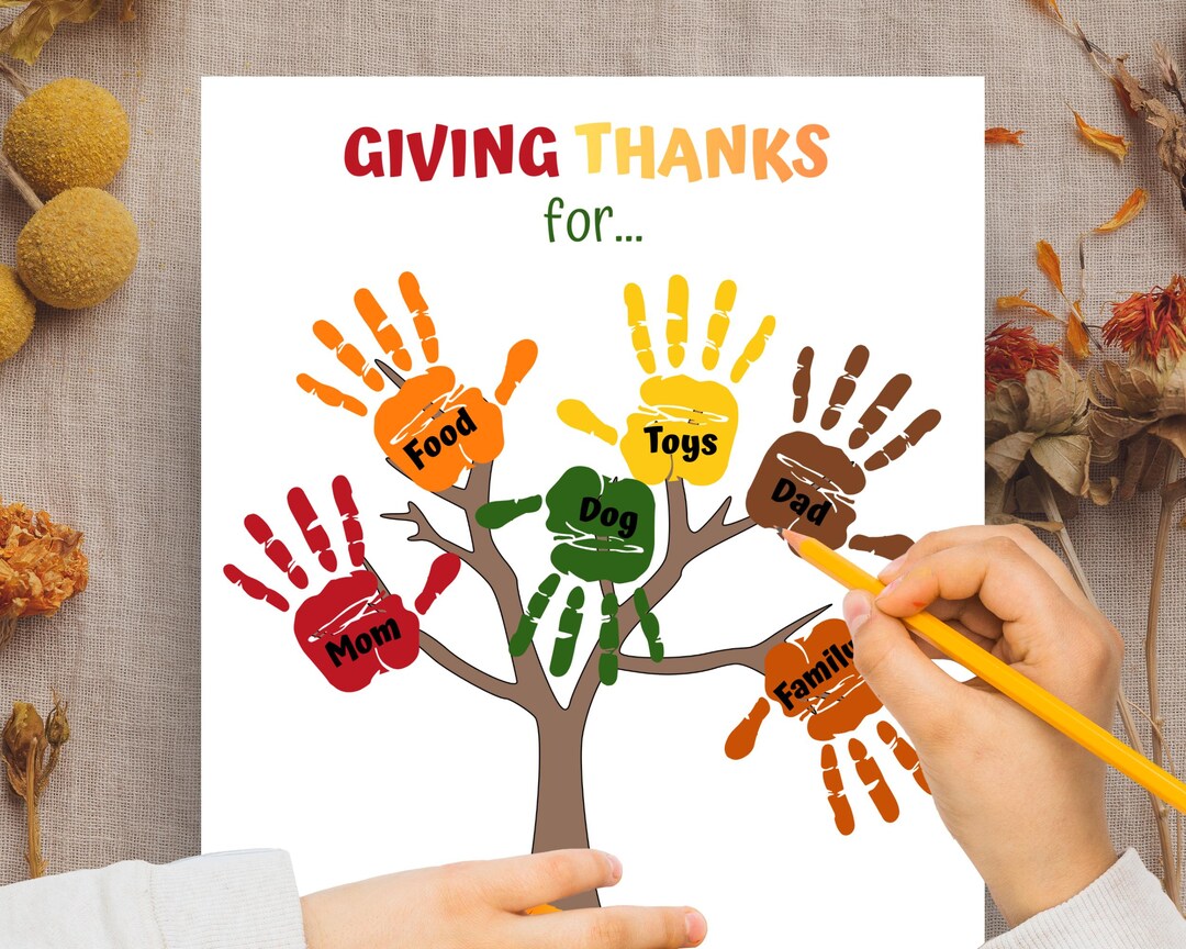 Thanksgiving Handprint Tree Art, Kids Craft, Fall Classroom Keepsake ...