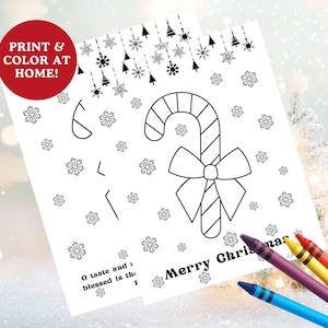 Christmas Candy Cane Coloring Page: Festive Holiday Activity (printable ...