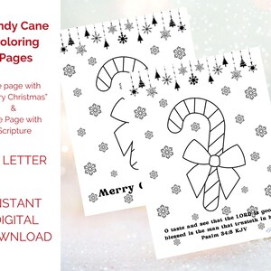 Christmas Candy Cane Coloring Page: Festive Holiday Activity (printable ...