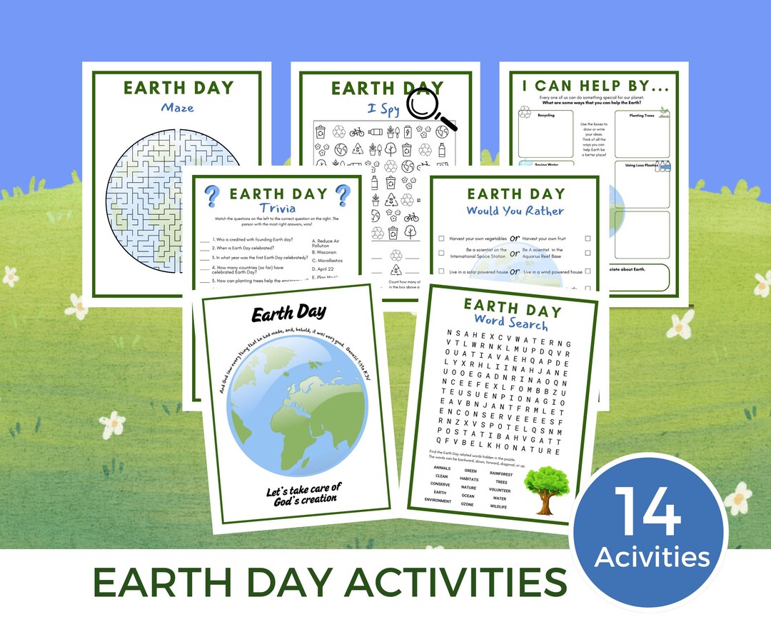 Earth Day Activities Bundle: Games, Coloring, Worksheets (printable) - Etsy