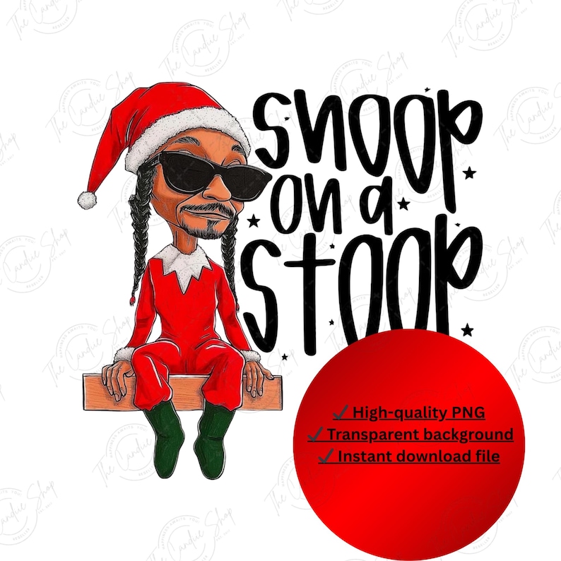 Funny Snoop Dog on a Stoop PNG and SVG| Christmas Meme Digital Download ...