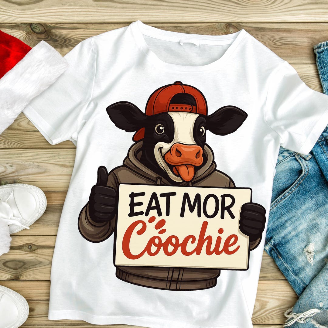 Funny Cow Sign T Shirt Adult Humor Graphic Tee Trendy Cartoon Cow Shirt ...
