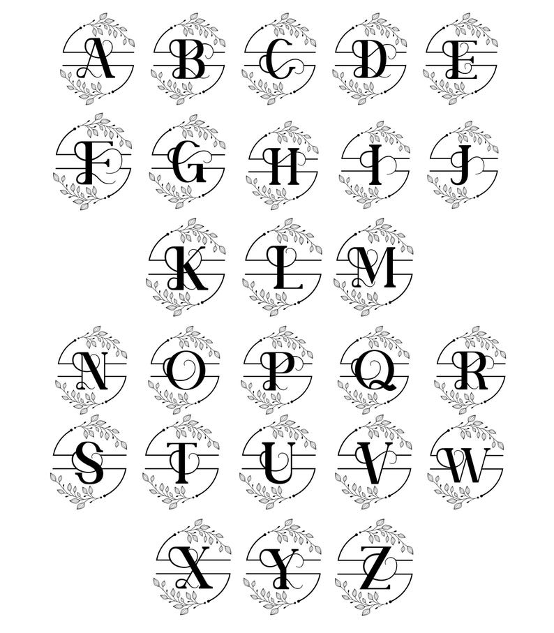 Monogram SVG Font Bundle,fancy Monogram,school Monogram,instant ...