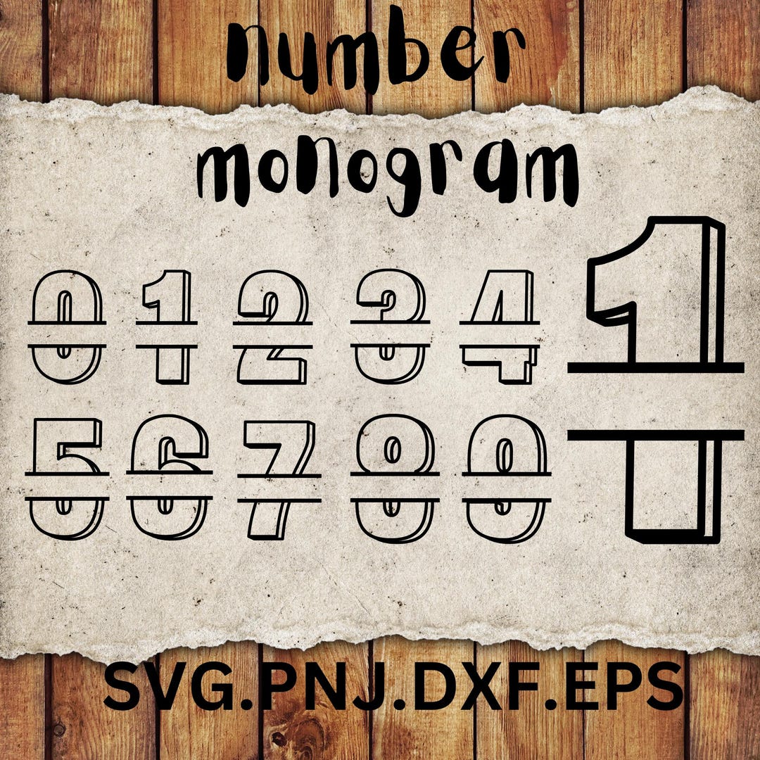 Numbers SVG Bundle, Numeral Numbers Svg, Number Monograms, Counting ...