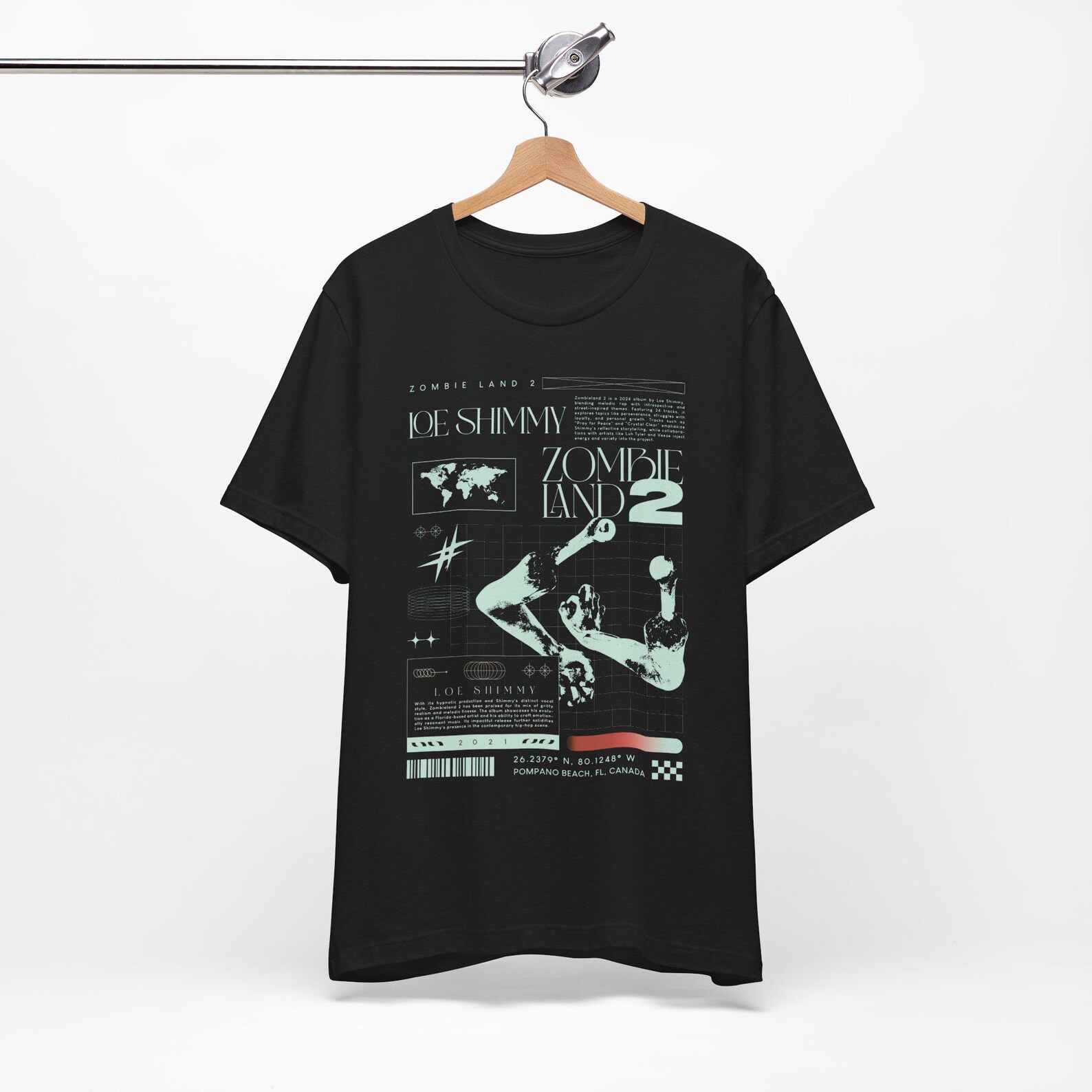 Loe Shimmy Zombie Land 2 Album Graphic Tee, Unisex T-shirt, Music Fan ...