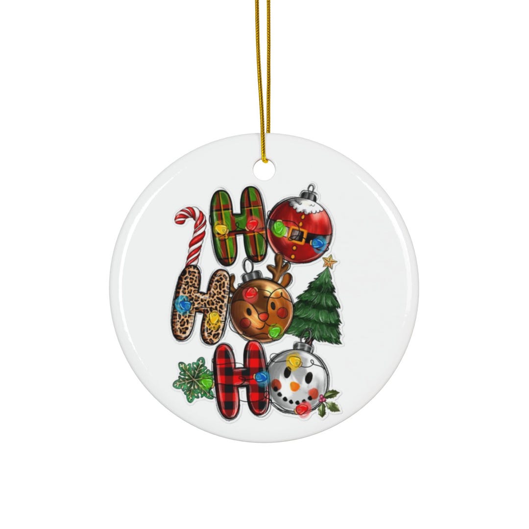 Christmas Ornaments Ho Ho Ho Design, Festive Tree Decor, Holiday ...