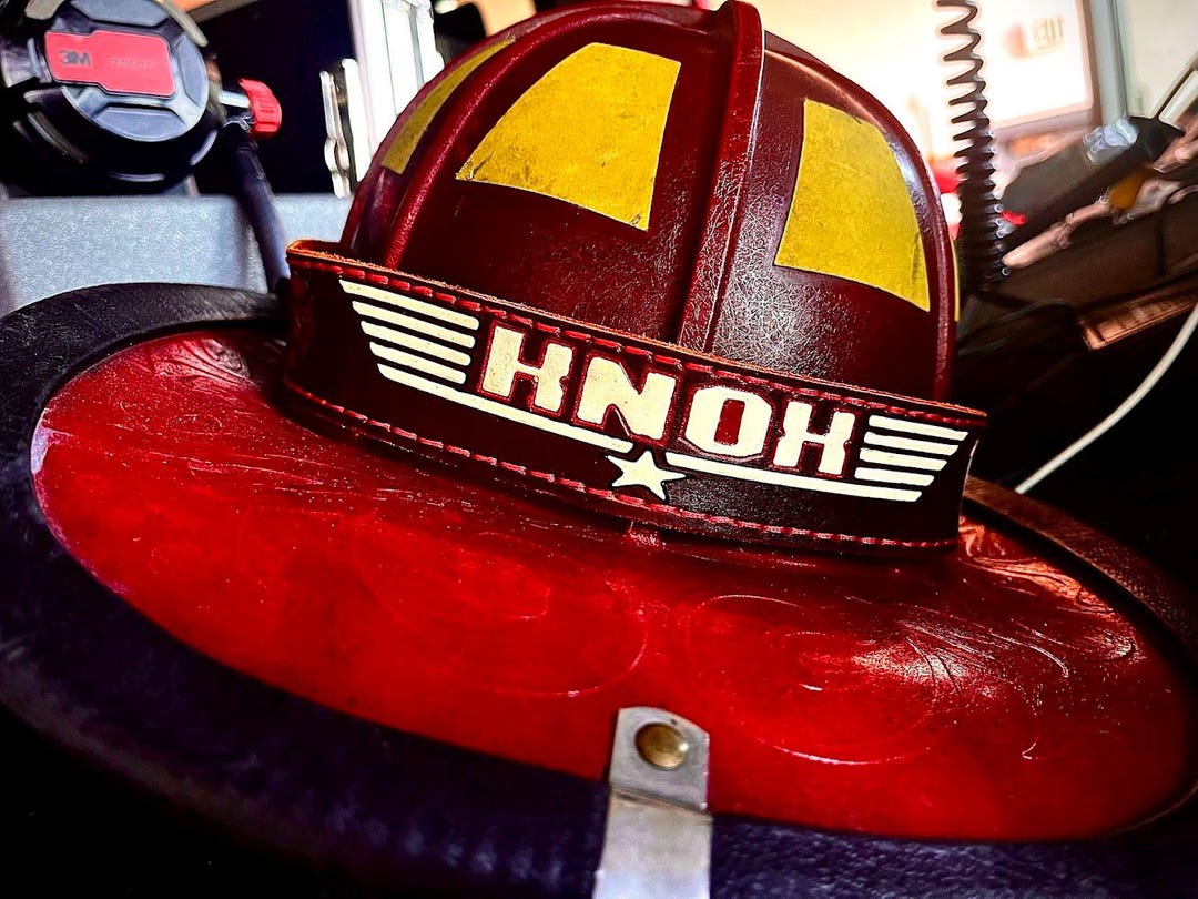 Custom Leather Fire Helmet Band - Etsy