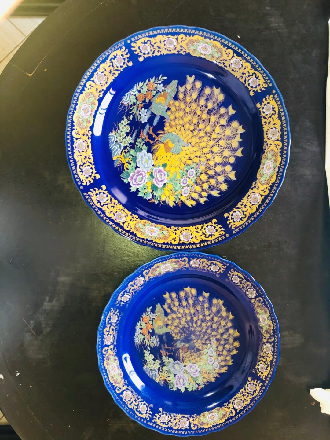 Set of 2 Moroccan Original Vintage Taous Peacock Plate From 1970 - Etsy