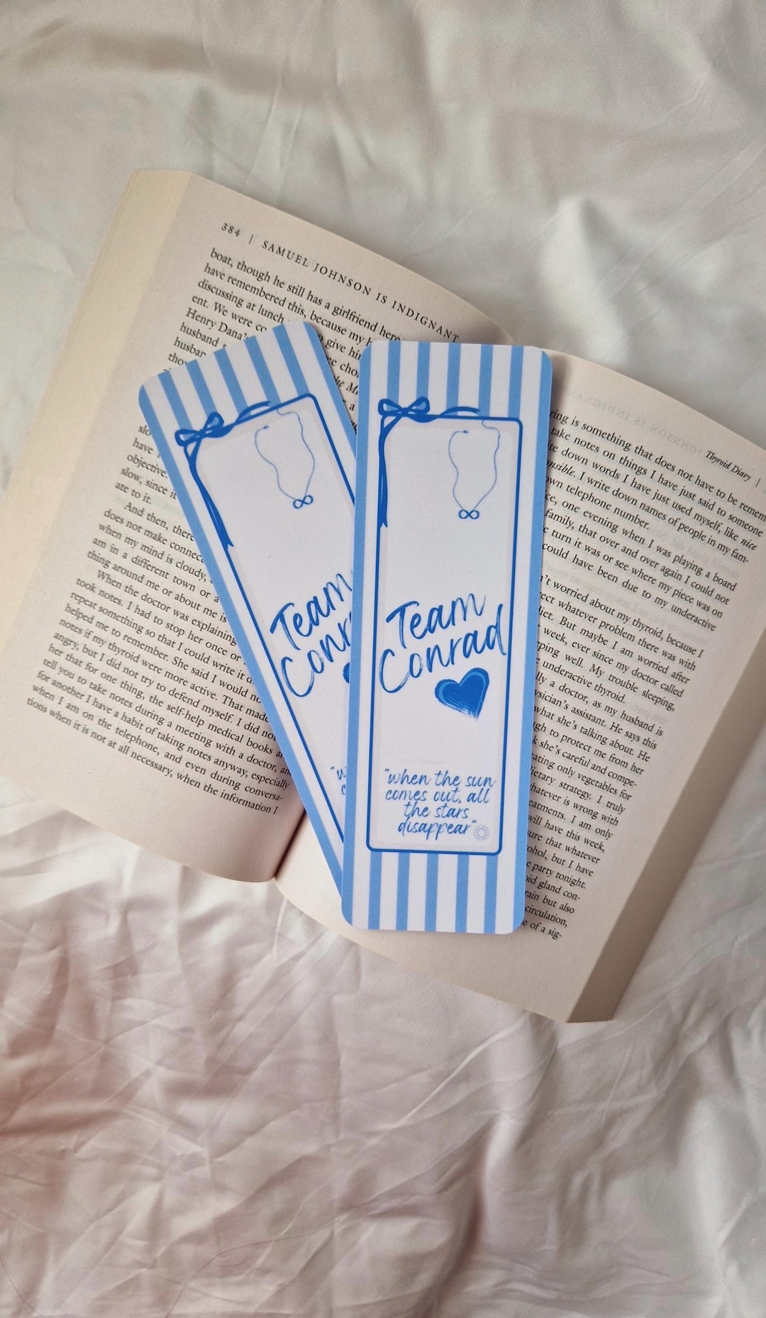 Team Conrad Bookmark | Romance Bookmarks | the Summer I Turned Pretty ...