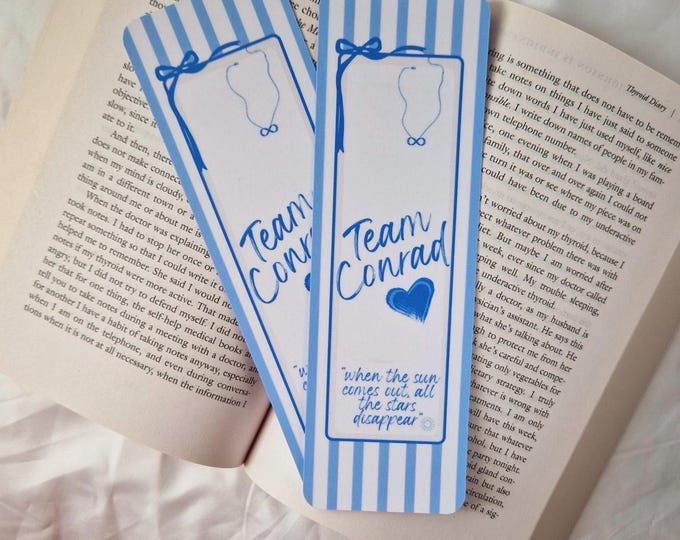 SET OF 3 the Summer I Turned Pretty Bookmarks , Team Conrad , Team ...