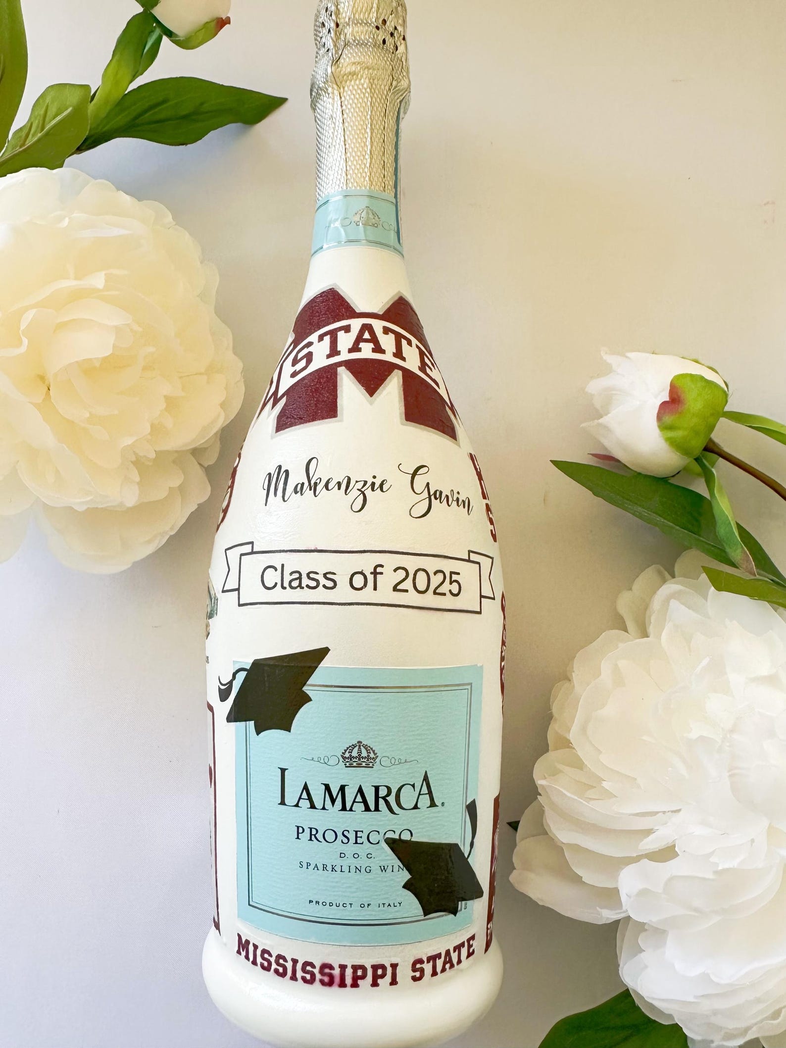 Custom Made, Painted, Decoupage, Decorated Champagne or Liquor Bottle ...