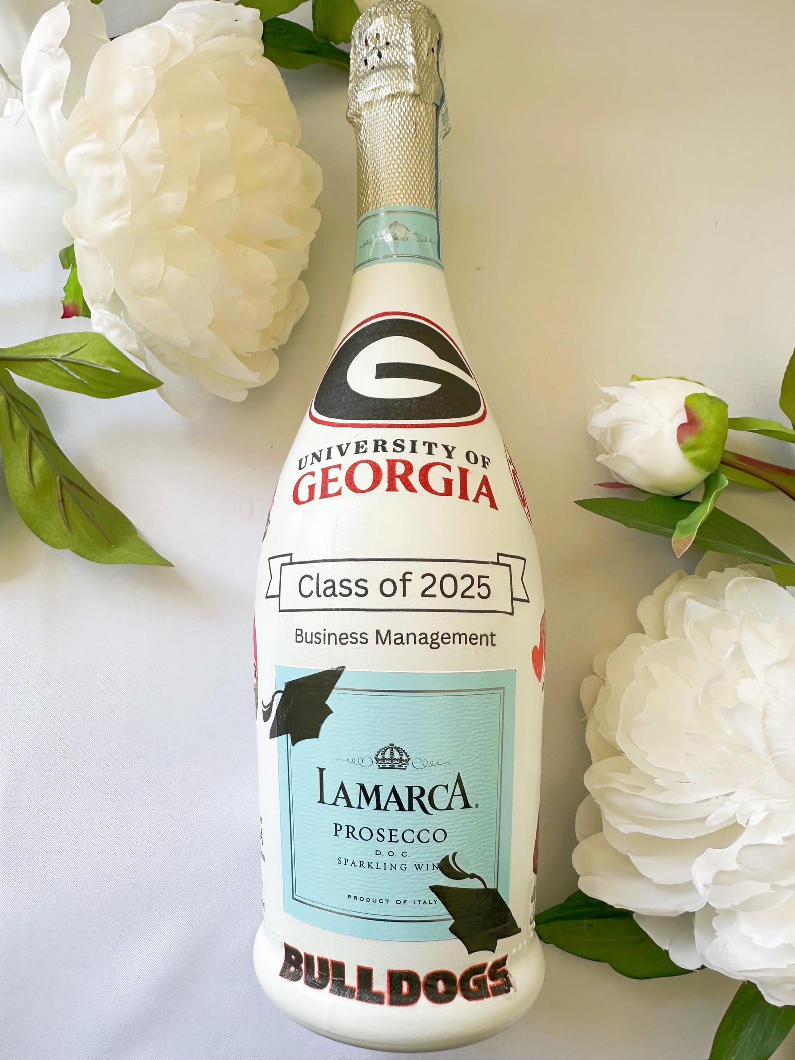 Custom Made, Painted, Decoupage, Decorated Champagne or Liquor Bottle ...