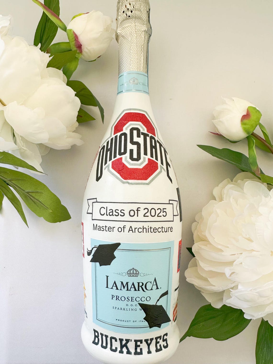 Custom Made, Painted, Decoupage, Decorated Champagne or Liquor Bottle ...