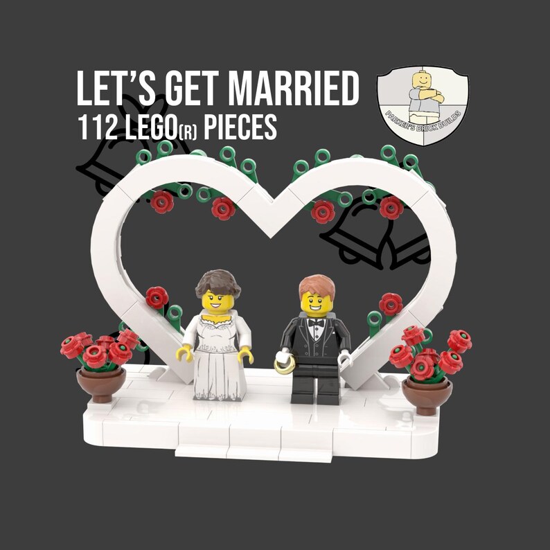 Lego Wedding Cake Topper - "let's Get Married" - Etsy
