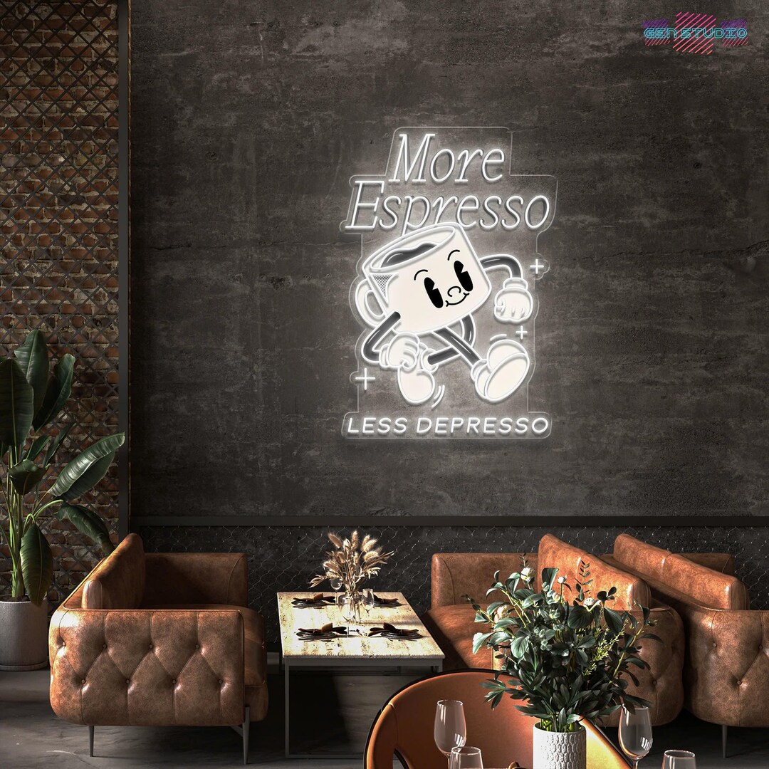 Espresso Neon Sign, Custom LED Neon Light Sign, Wall Decor, Bar Store ...