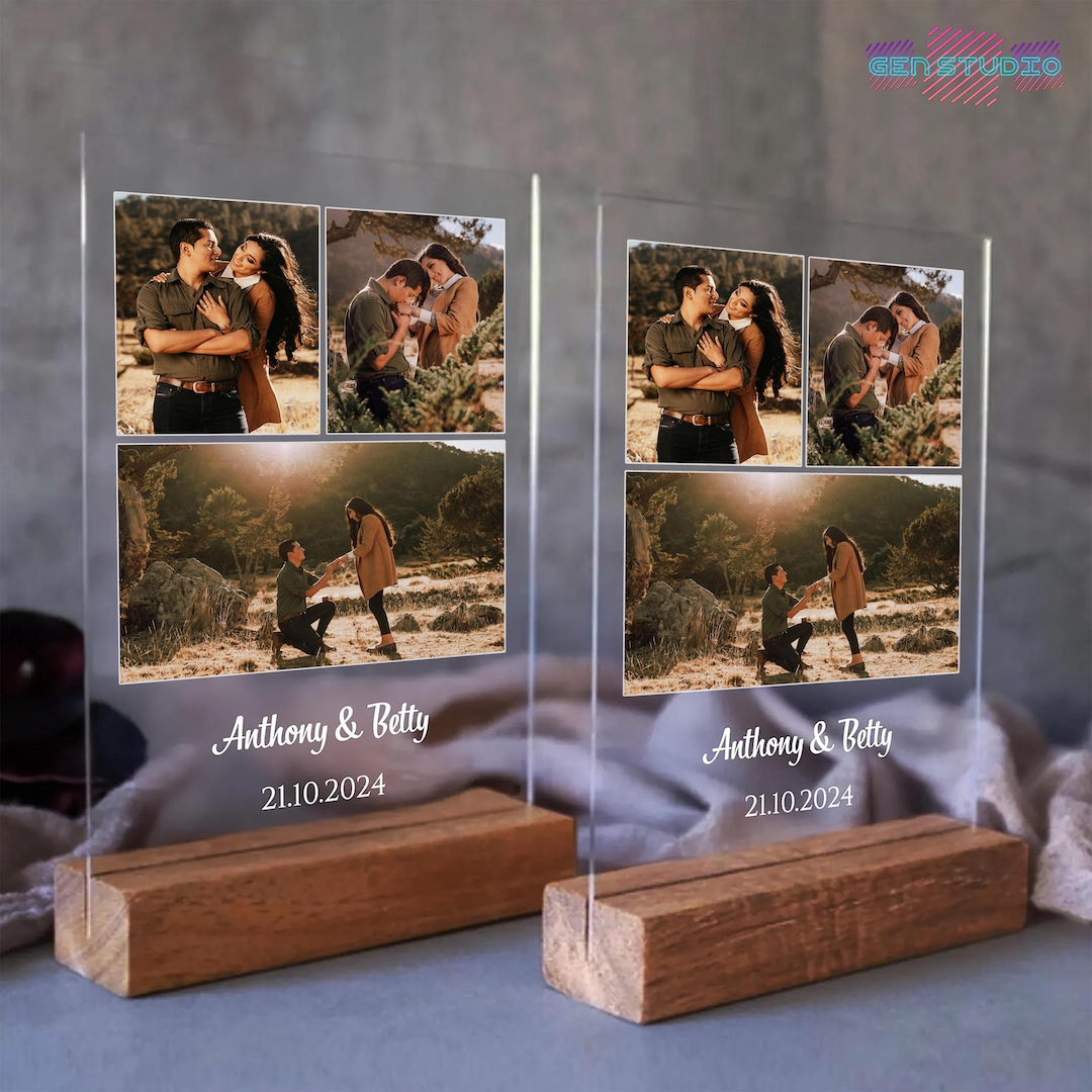 Personalized Lovers Photo Frame , Custom Photos Night Light Led Lamp ...