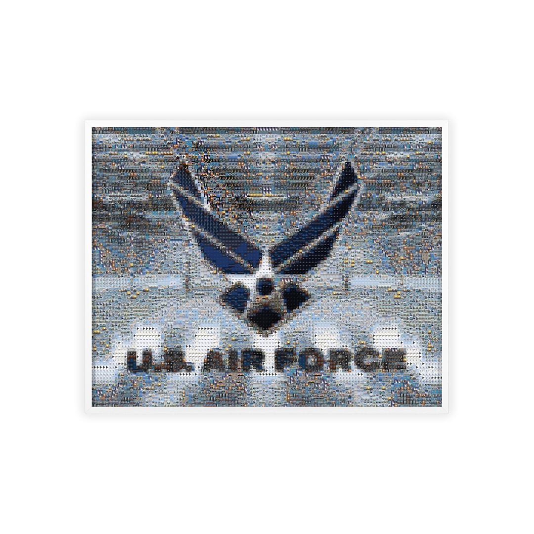 USAF Logo Photomosaic - Aviation and Space Collage - Military Wall Art ...