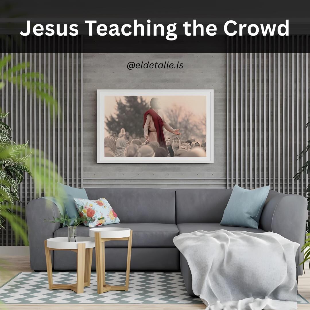 Christian Poster “jesus Teaching the Crowd” | Biblical Sepia ...